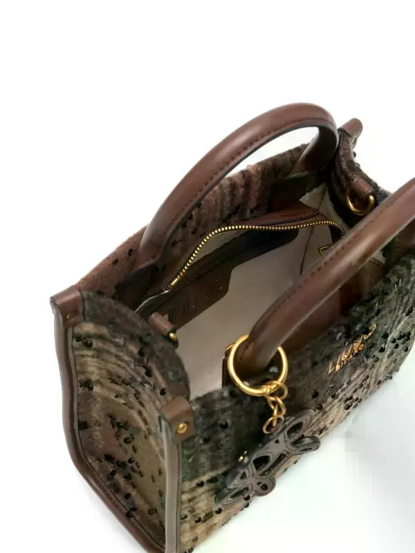 Liu Jo Sequin-embellished Check-pattern Tote Bag