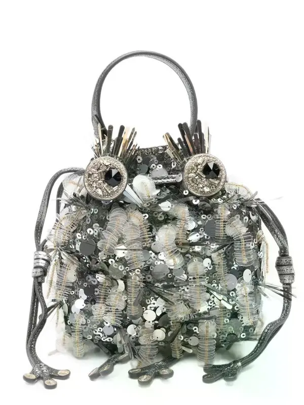 ANYA HINDMARCH Sequin-embellished Tote Bag - Silver