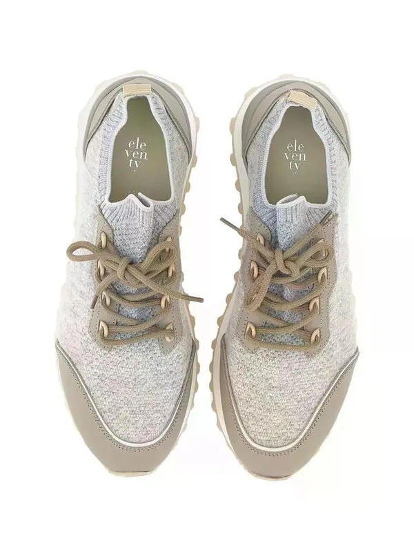 Eleventy Wool-blend Knit Sneakers
