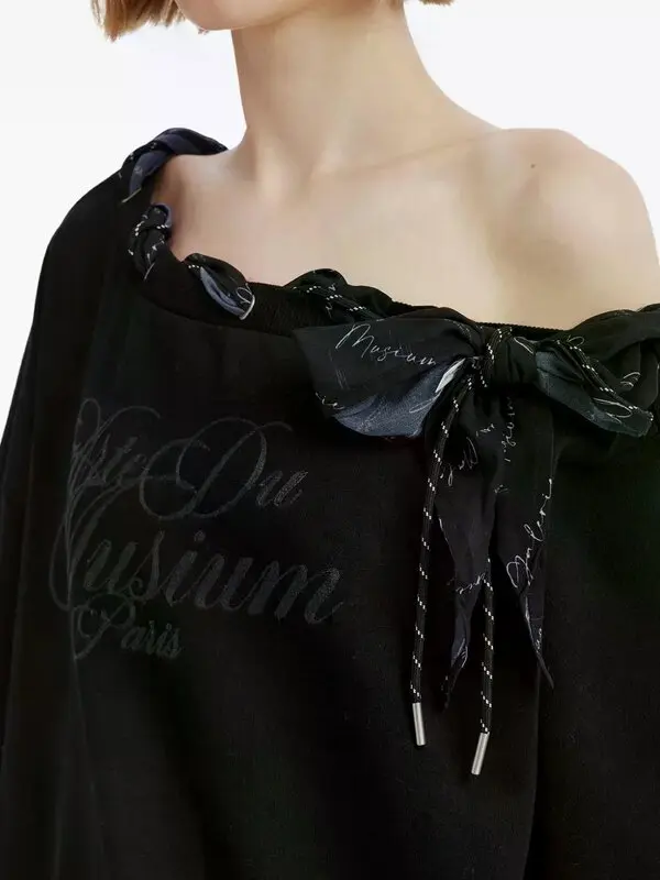 MUSIUM DIV. Bow-detail Off-shoulder Sweater