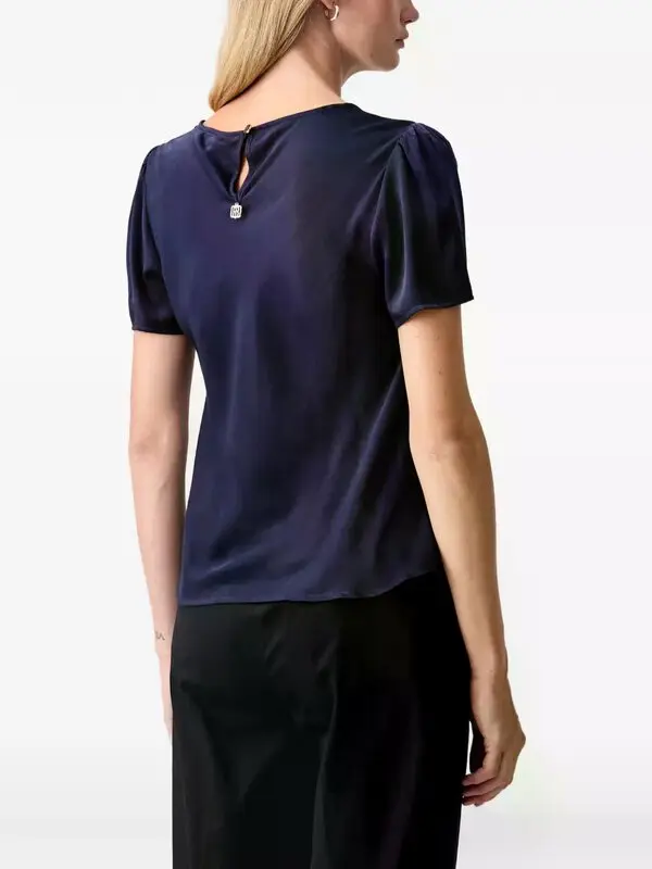 FRACOMINA V-neck Puff-sleeve Blouse
