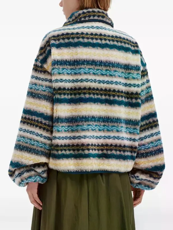 FINGERCROXX Fleece Zig-zag-pattern Jacket