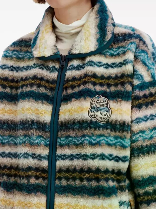 FINGERCROXX Fleece Zig-zag-pattern Jacket
