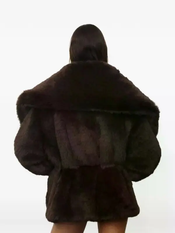 HALFBOY Oversized Faux-fur Jacket - Brown
