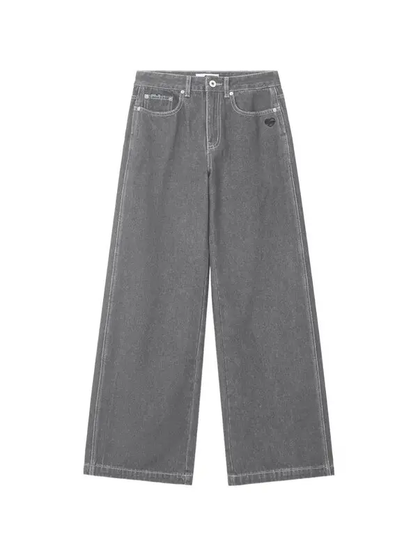 CHOCOOLATE Logo-patch Wide-leg Jeans