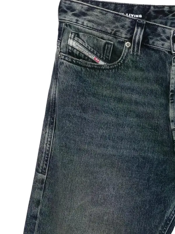 DIESEL® Acid-wash Straight-leg Jeans