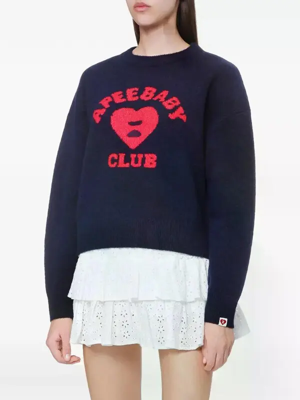 AAPE BY *A BATHING APE Intarsia-knit Logo Sweater