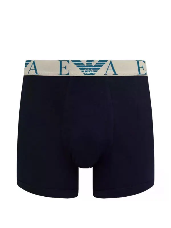 Emporio Armani Logo-waistband Boxers - Blue