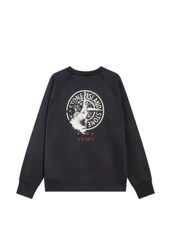 Stone Island Logo-embroidered Raglan-sleeve Sweater