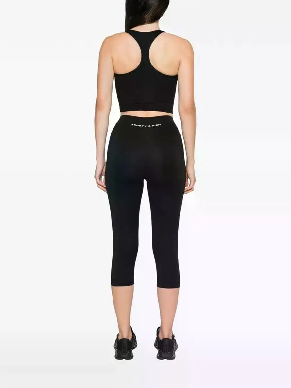 Sporty & Rich Logo-print Racerback Tank Top