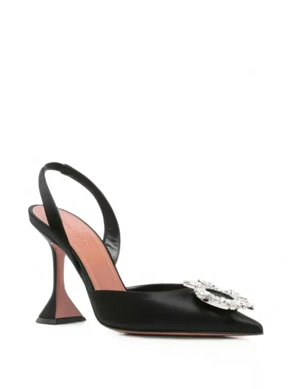 Amina Muaddi Begum Embellished Slingback Pumps