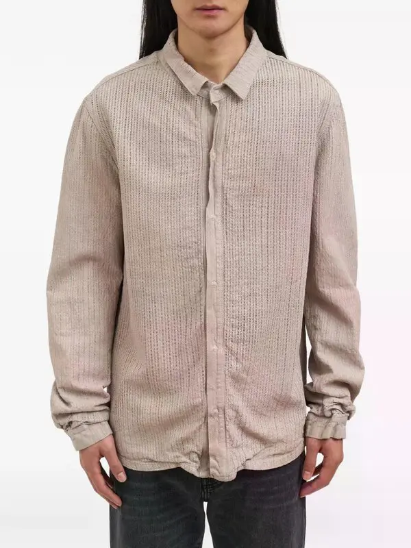GIORGIO BRATO Perforated Leather Shirt