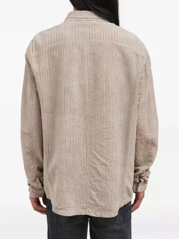 GIORGIO BRATO Perforated Leather Shirt