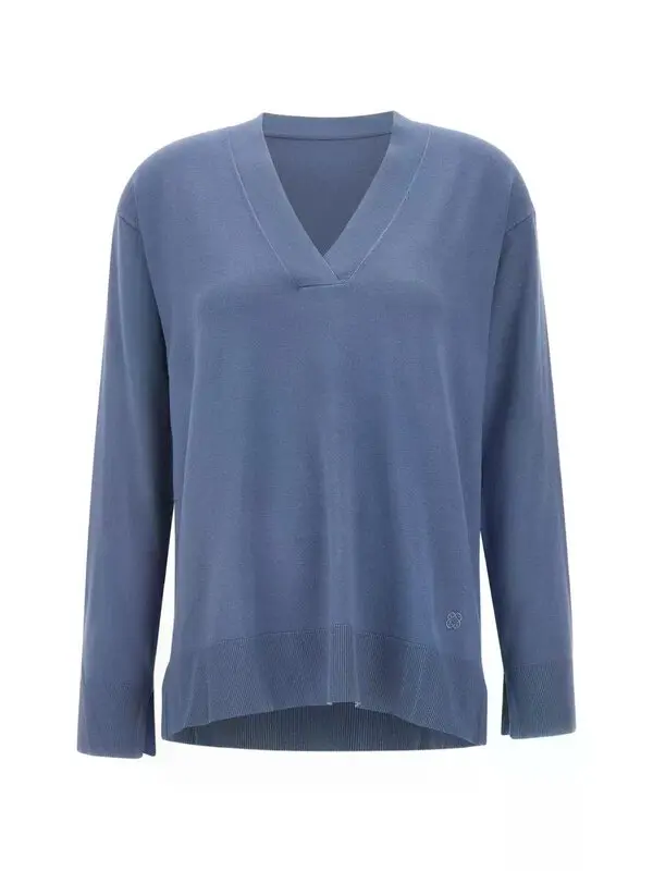 ELENA MIRÒ V-neck Fine-knit Top