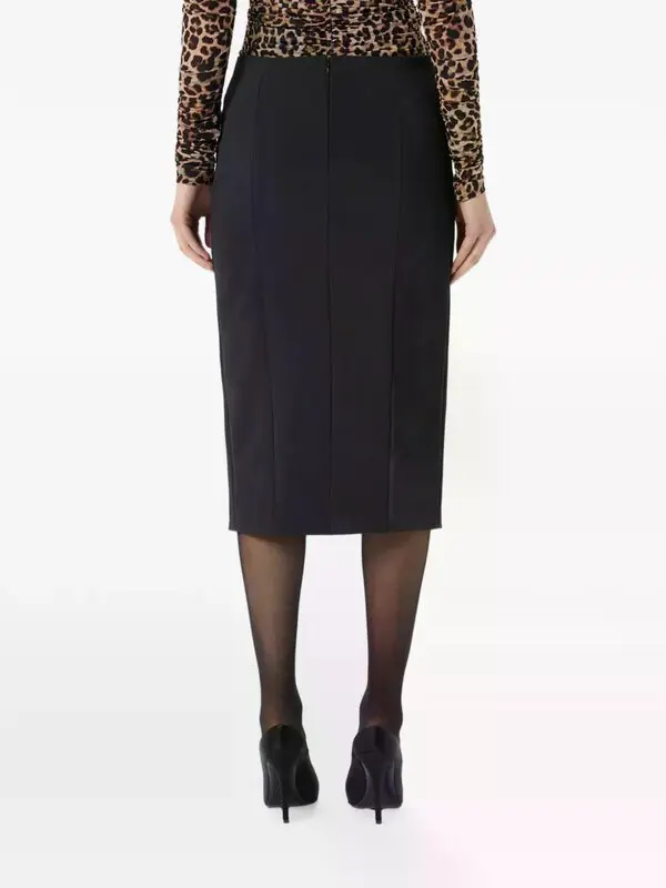Blumarine Embroidered-slit Midi Skirt