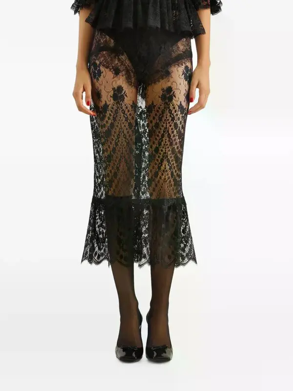 Dolce & Gabbana Chantilly Lace Midi Skirt