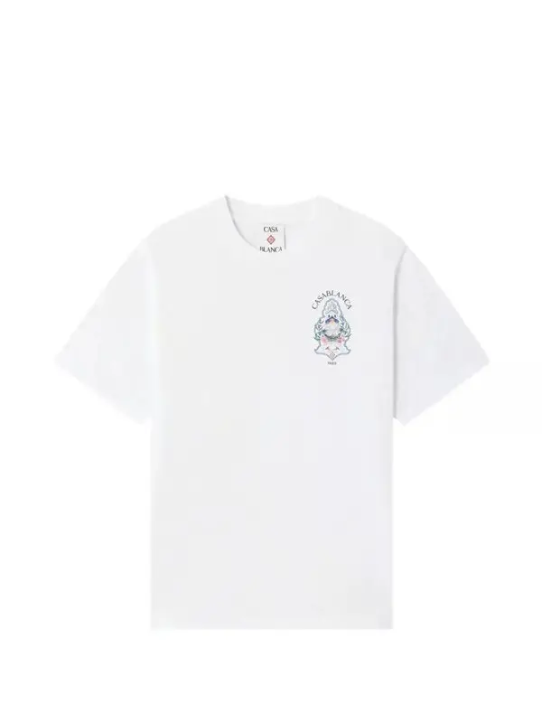 Casablanca Hotel Emblem Graphic-print T-shirt - White