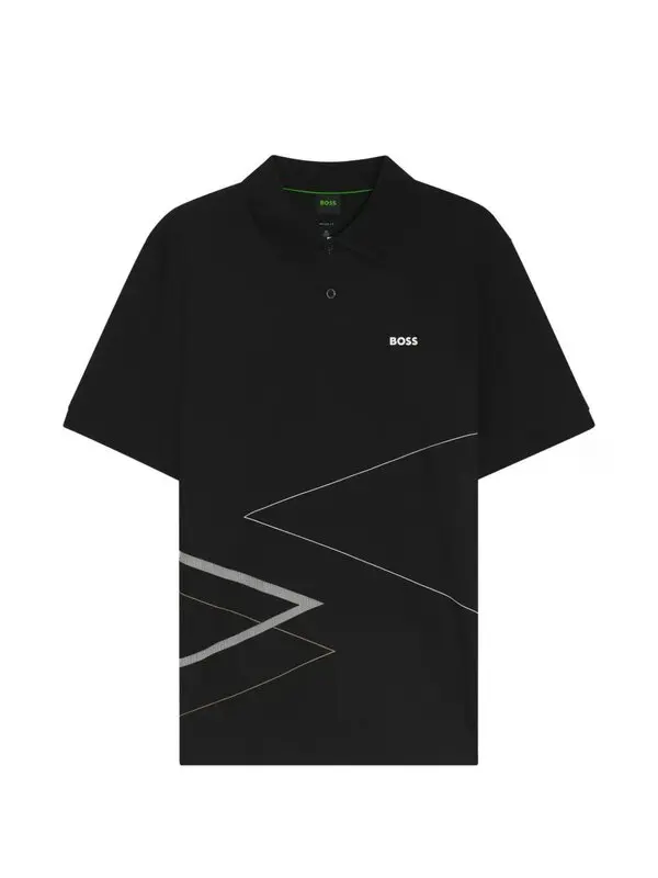 BOSS Pima Cotton Polo Shirt With Placed Print