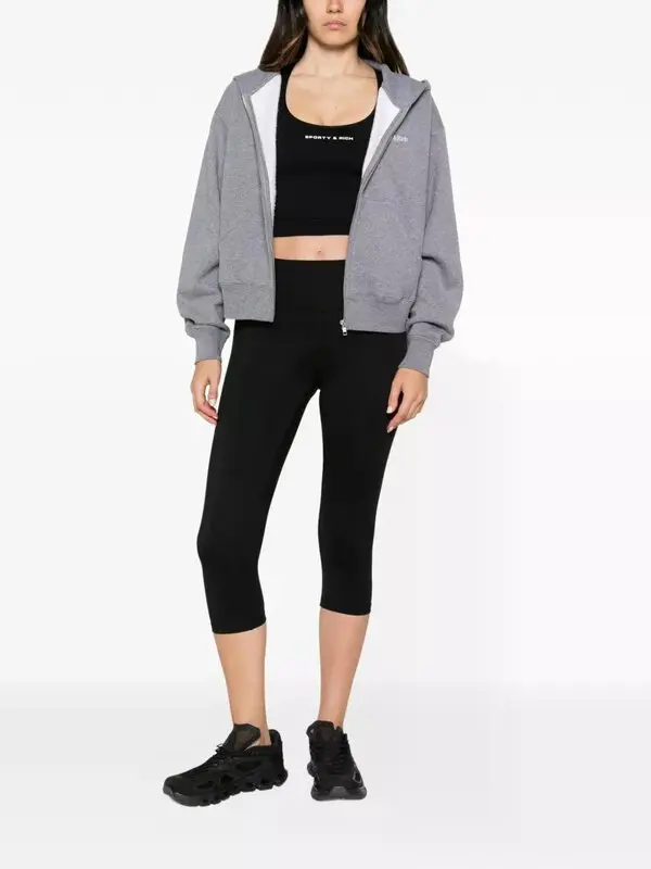 Sporty & Rich Logo-print Cropped Leggings
