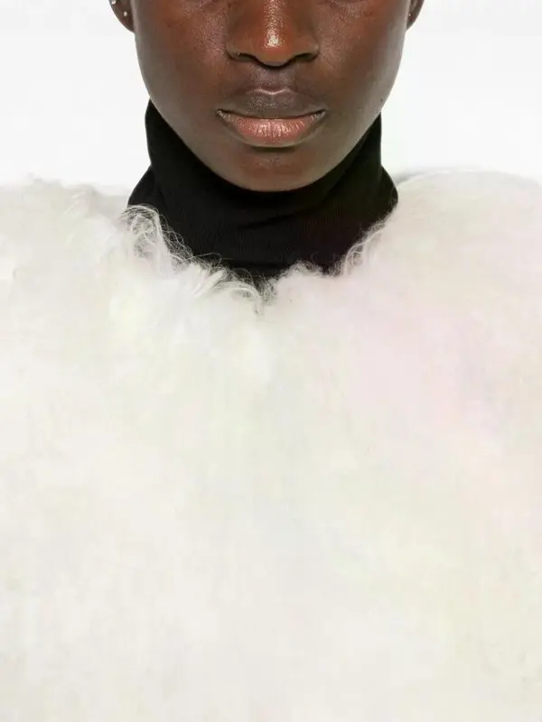 Ermanno Scervino Round-neck Faux-fur Jacket