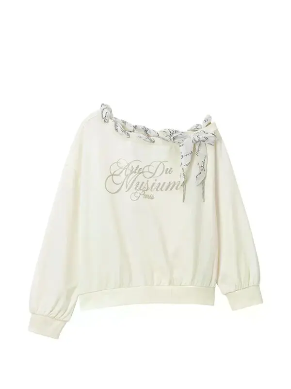 MUSIUM DIV. Logo-print Scarf-detail Sweatshirt