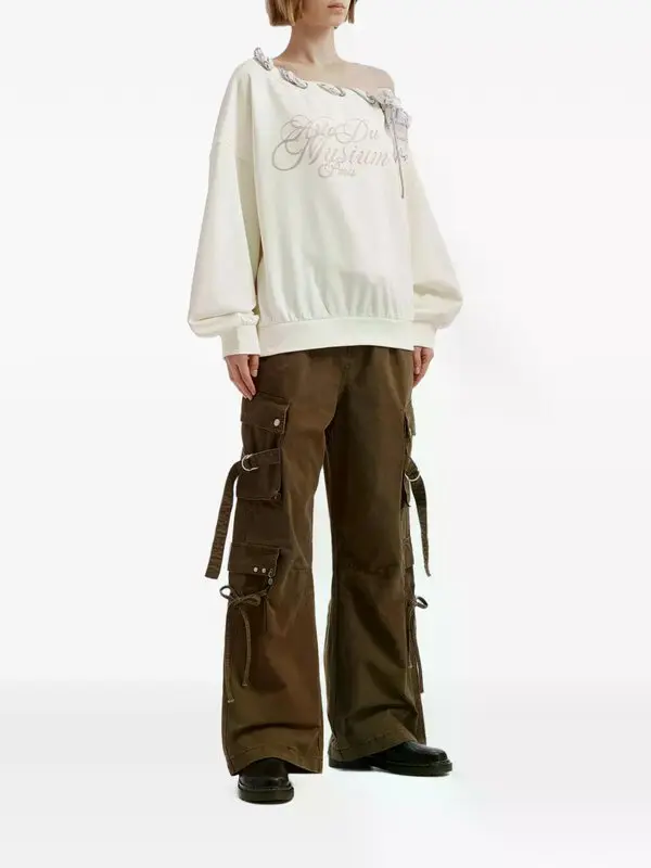 MUSIUM DIV. Logo-print Scarf-detail Sweatshirt