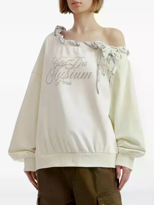 MUSIUM DIV. Logo-print Scarf-detail Sweatshirt