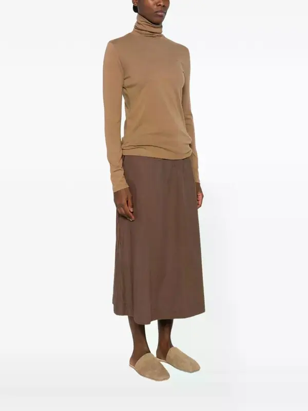 Majestic Filatures Roll-neck Long-sleeve T-shirt - Brown