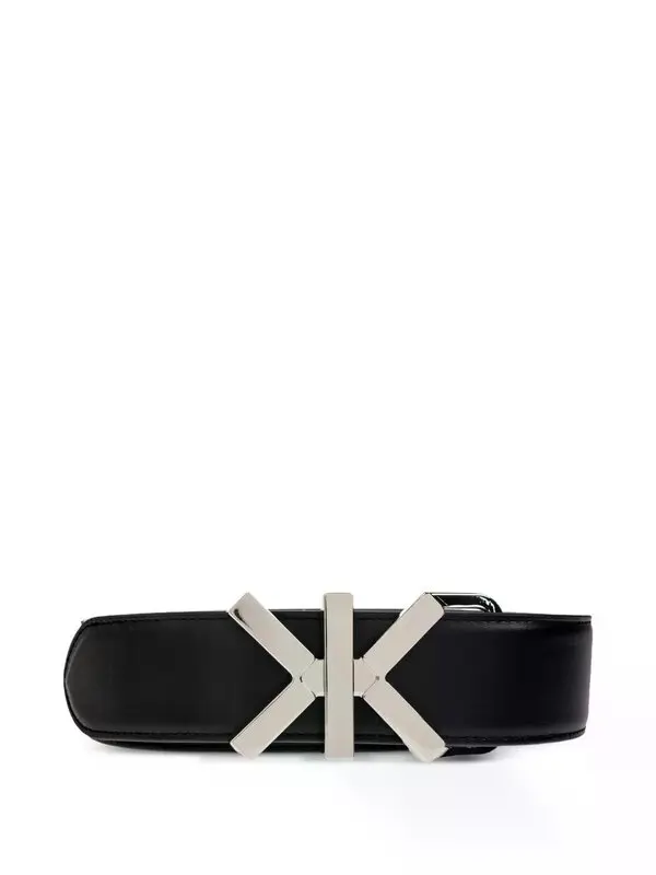 Kenzo Double K Logo-plaque Reversible Belt - Black