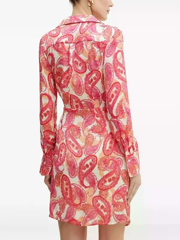 MORGAN Paisley-print Wrap Mini Dress