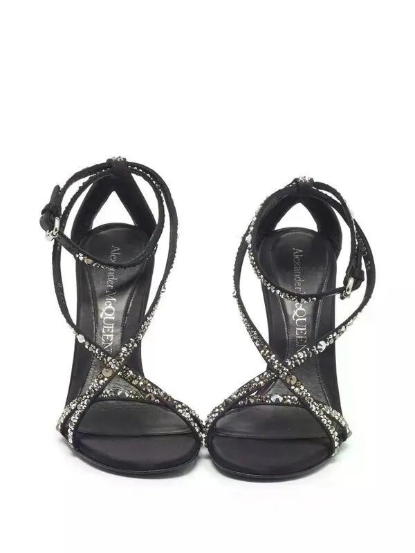 Alexander McQueen Twisted Armadillo Embellished Sandals