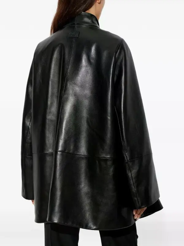 Loewe Peplum Leather Coat