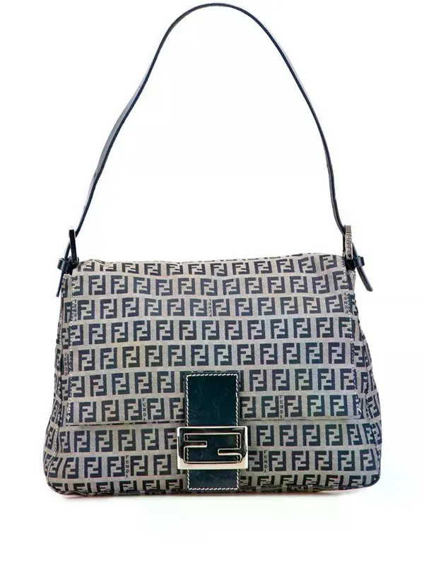 Fendi 2000-2010 Zucchino Canvas Mamma Forever Shoulder Bag