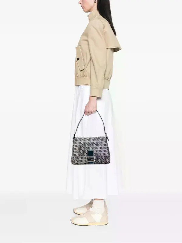 Fendi 2000-2010 Zucchino Canvas Mamma Forever Shoulder Bag