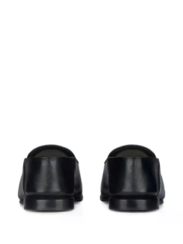 Givenchy Label Loafers In Leather And Canvas