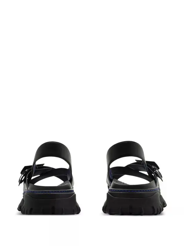 Burberry Crossover-straps Leather Sandals