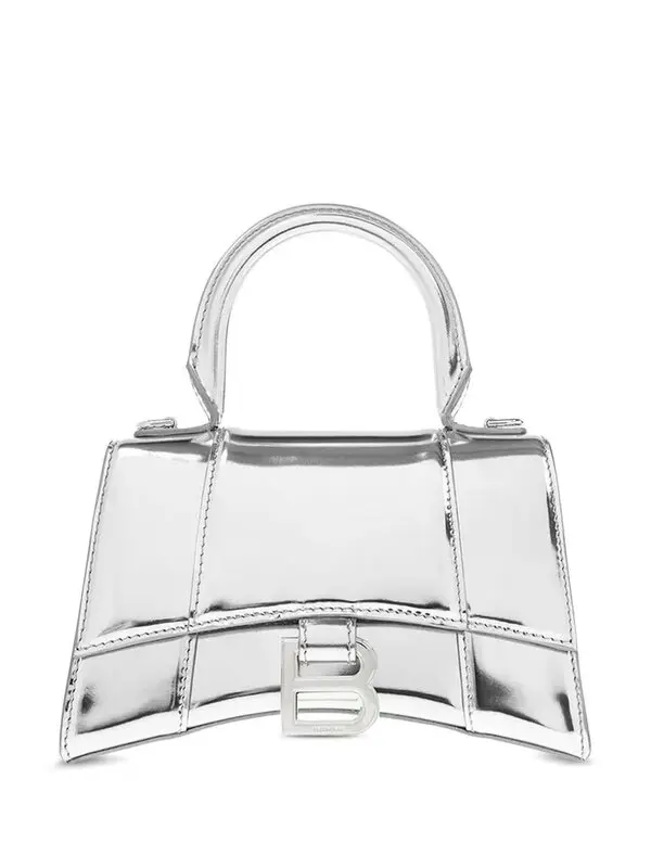 Balenciaga Hourglass Mirror Tote Bag - Silver