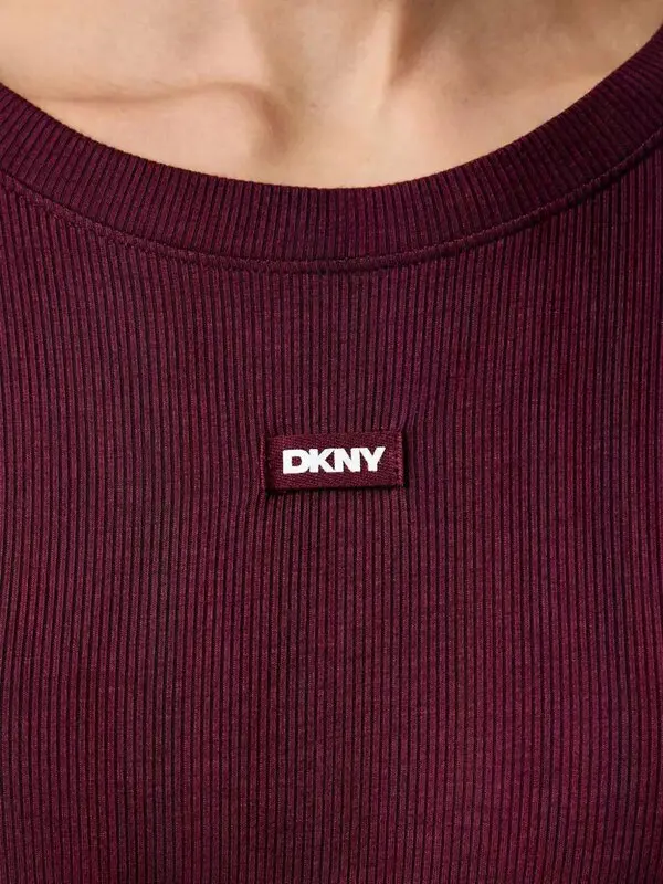 Dkny Ribbed Logo-patch Nightdress