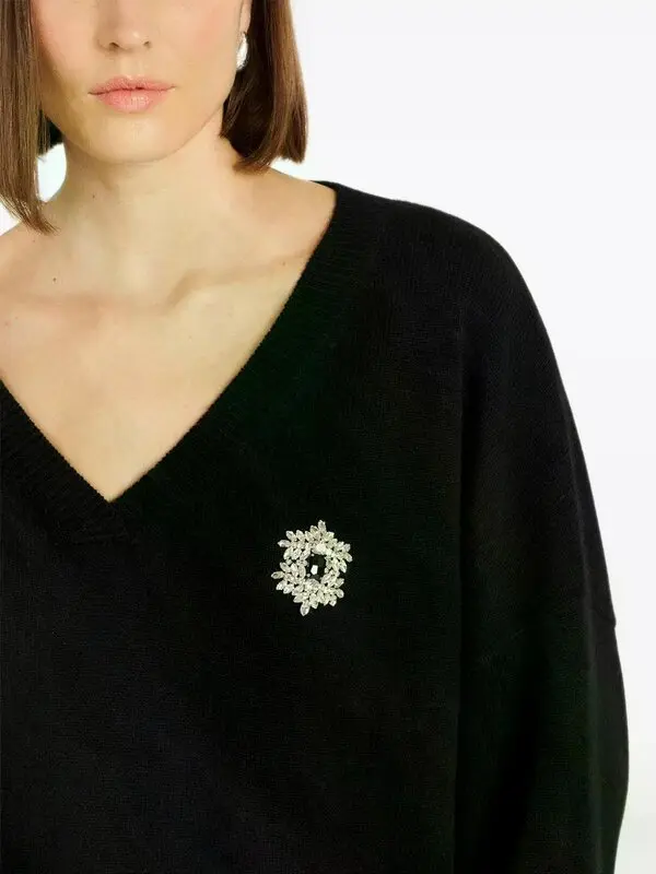 DMN PARIS Perle Crystal-embellished Sweater