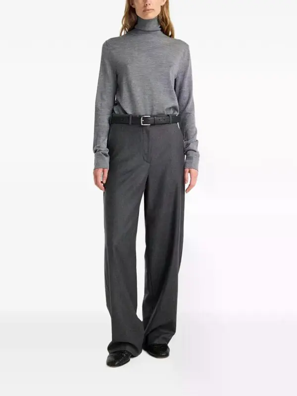 RÓHE Wide-leg Wool Trousers - Grey
