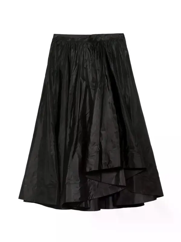 Valentino Garavani Asymmetric Gathered Midi Skirt - Black