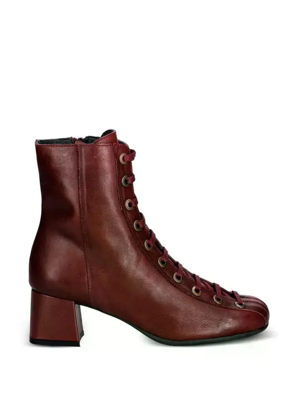 Fly London Lace-up Ankle Boots - Red