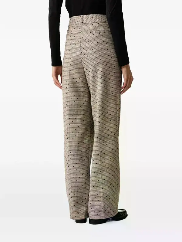 Dkny Houndstooth-pattern Polka-dot Trousers