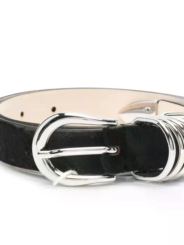 DEHANCHE Hollyhock Pony-hair Belt - Black