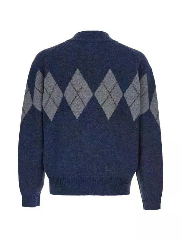 COOR Argyle Zip-up Cardigan