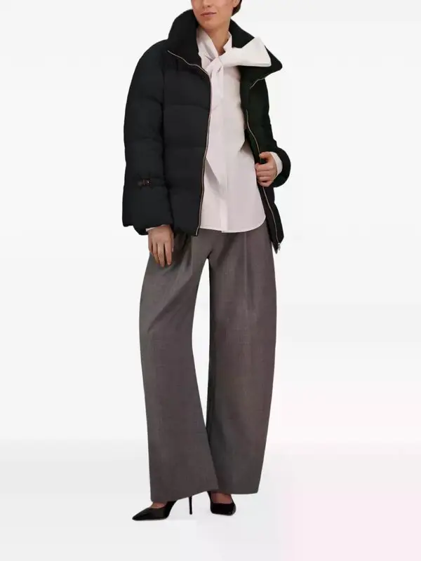 Herno Contrast-trim Quilted Padded Coat
