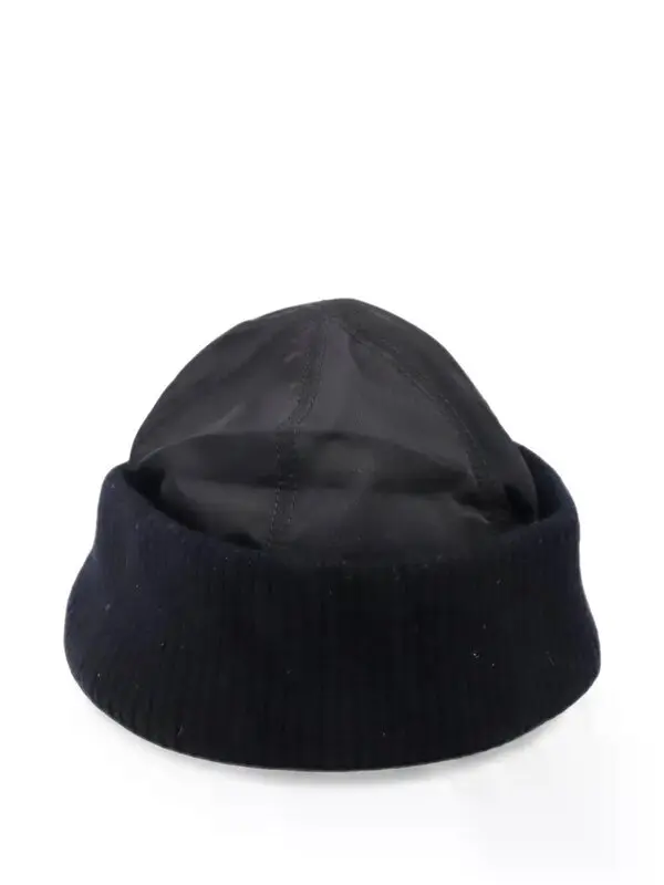 Prada Ribbed-knit Beanie Hat - Black
