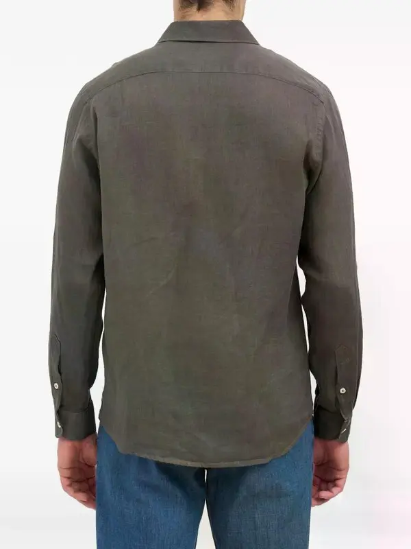 DANIELE ALESSANDRINI Long-sleeves Linen Shirt