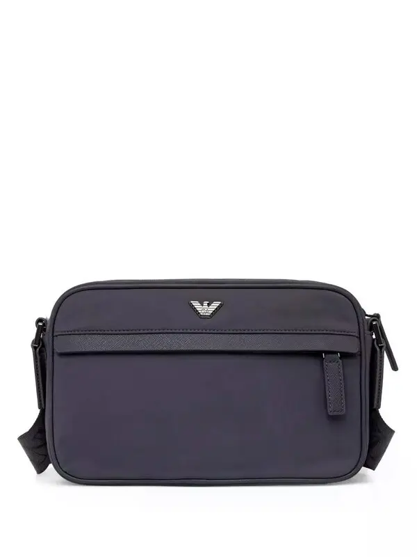 Emporio Armani Logo-plaque Messenger Bag - Grey