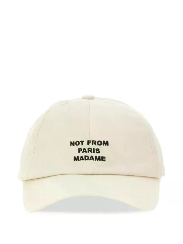 Drole De Monsieur La Casquette Embroidered Baseball Cap - Neutrals